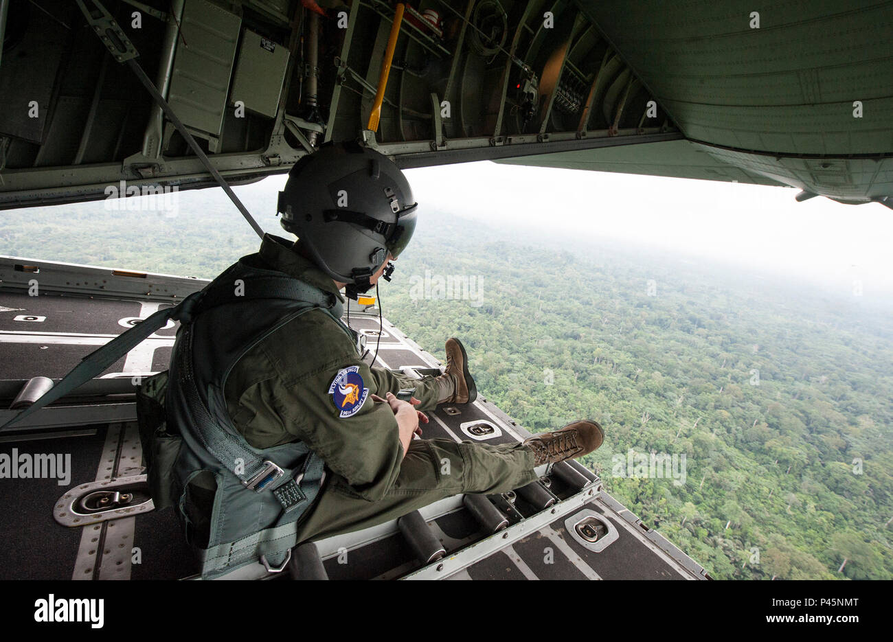 U.S. Air SrA Force Alec Miller, a loadmaster with the 96th Airlift ...