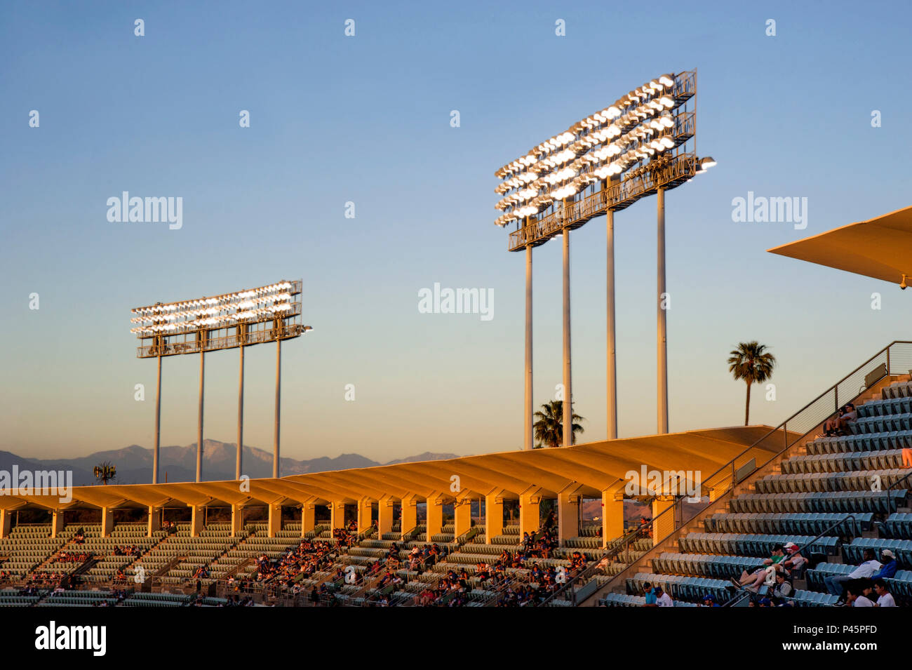 Dodger Stadium at sunset in Los Angeles, CA Stock Photo - Alamy