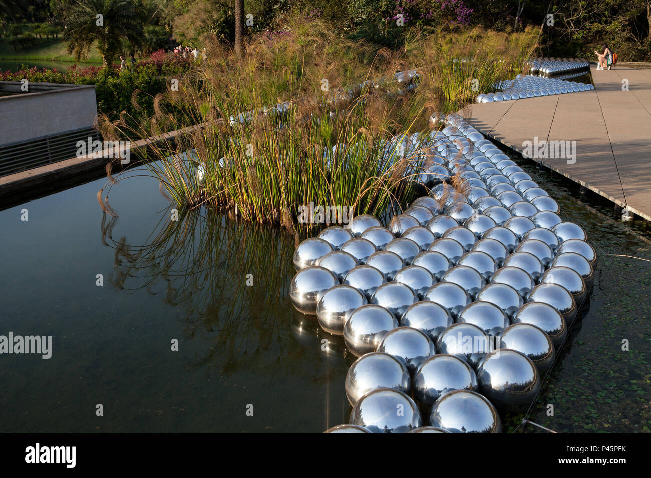 Obra de arte "Narcissus garden". Inhotim. Inhotim / Minas Gerais ...