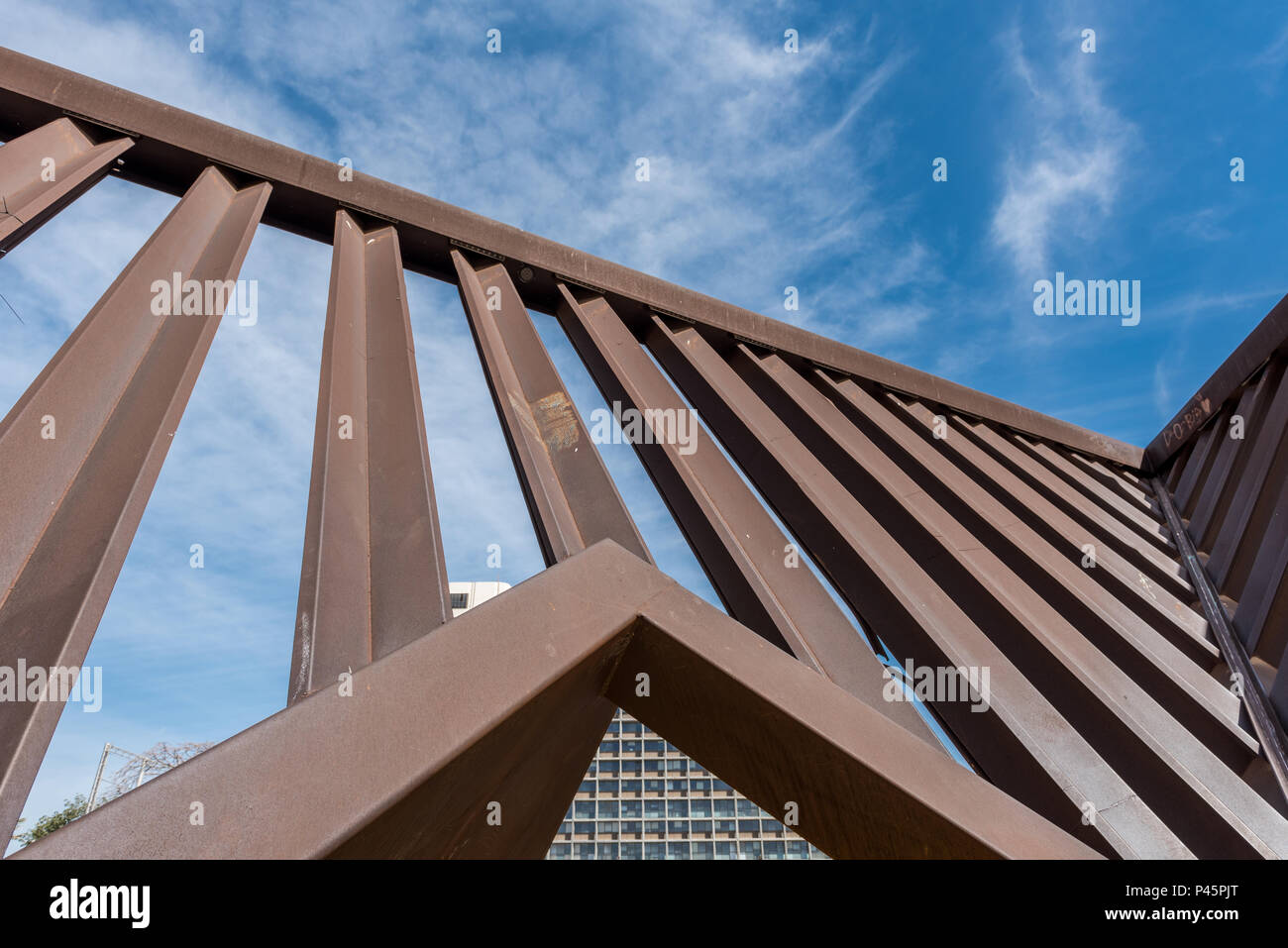 Israel, Tel Aviv-Yafo - 23 March 2018: Holocaust memorial sculpture on ...