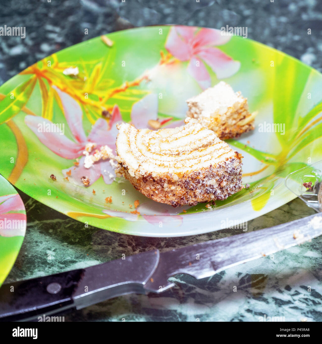 Half eaten birthday cake hi-res stock photography and images - Alamy