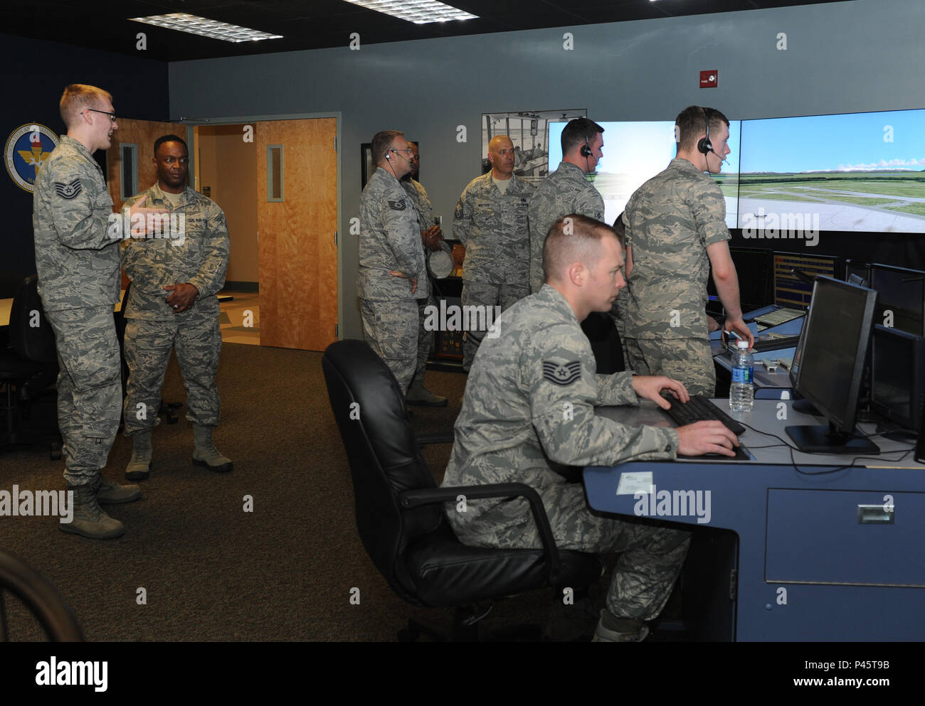 Tech. Sgt. William Olson, 334th Training Squadron instructor, shows ...