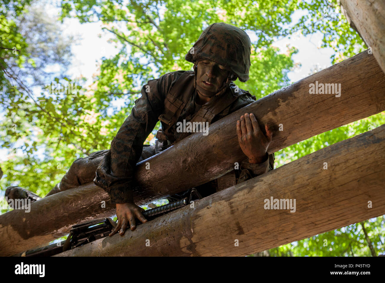 A Candidate with Alpha Company, Officer Candidate School (OCS) conducts ...