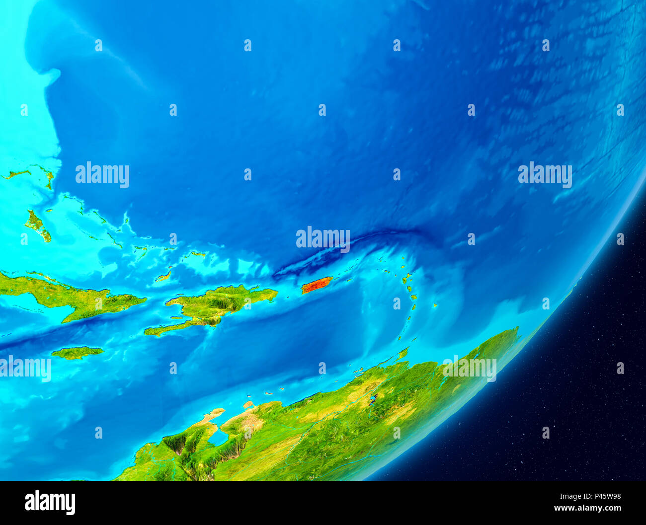 Map of puerto rico hi-res stock photography and images - Alamy