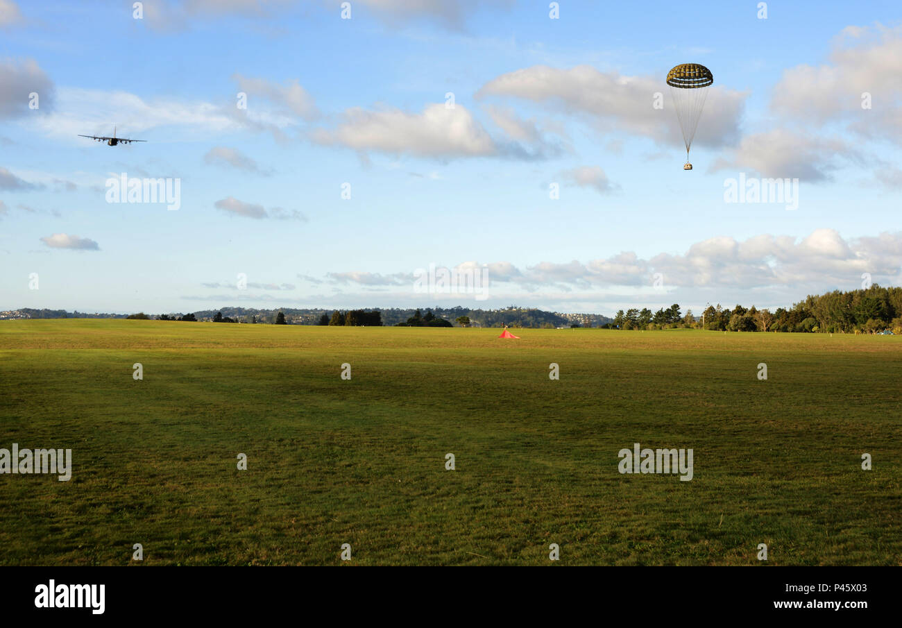 A U.S. Air Force 1st Special Operations Squadron conducts an airdrop ...