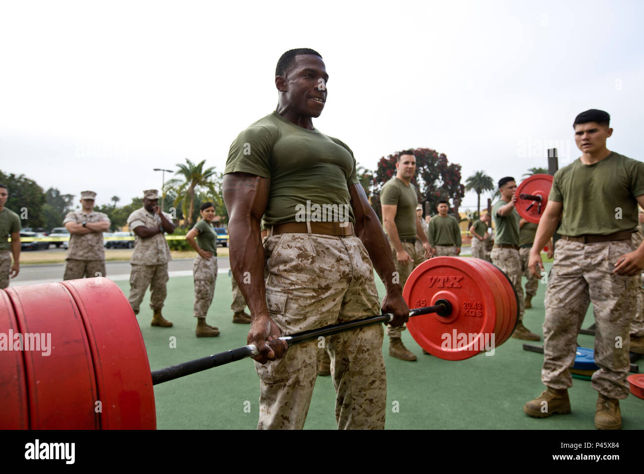 U.S. Marine Corps Sgt. Marvel J. Thompson with the Distribution ...