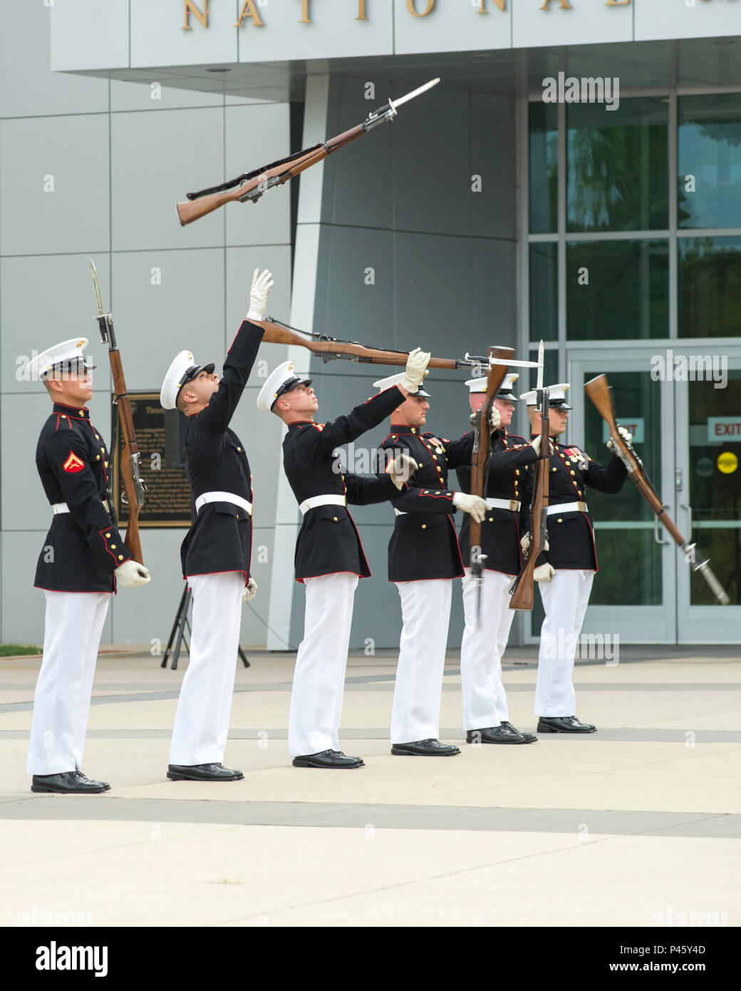 U.S. Marines of Marine Barracks, Washington. D.C. with the United ...