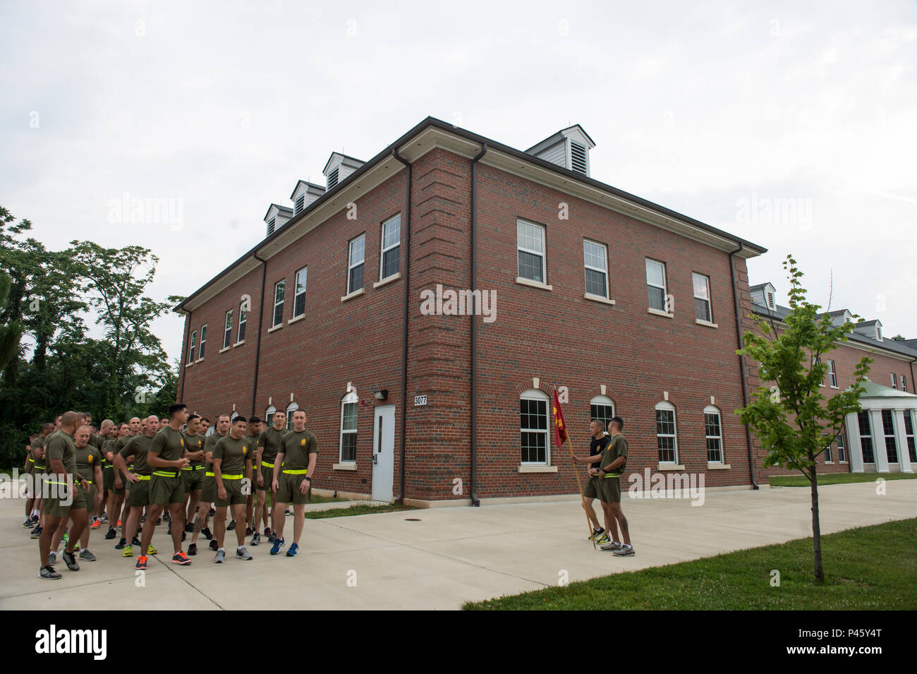 U.S. Marine Corps students and staff from the Staff Noncommissioned ...
