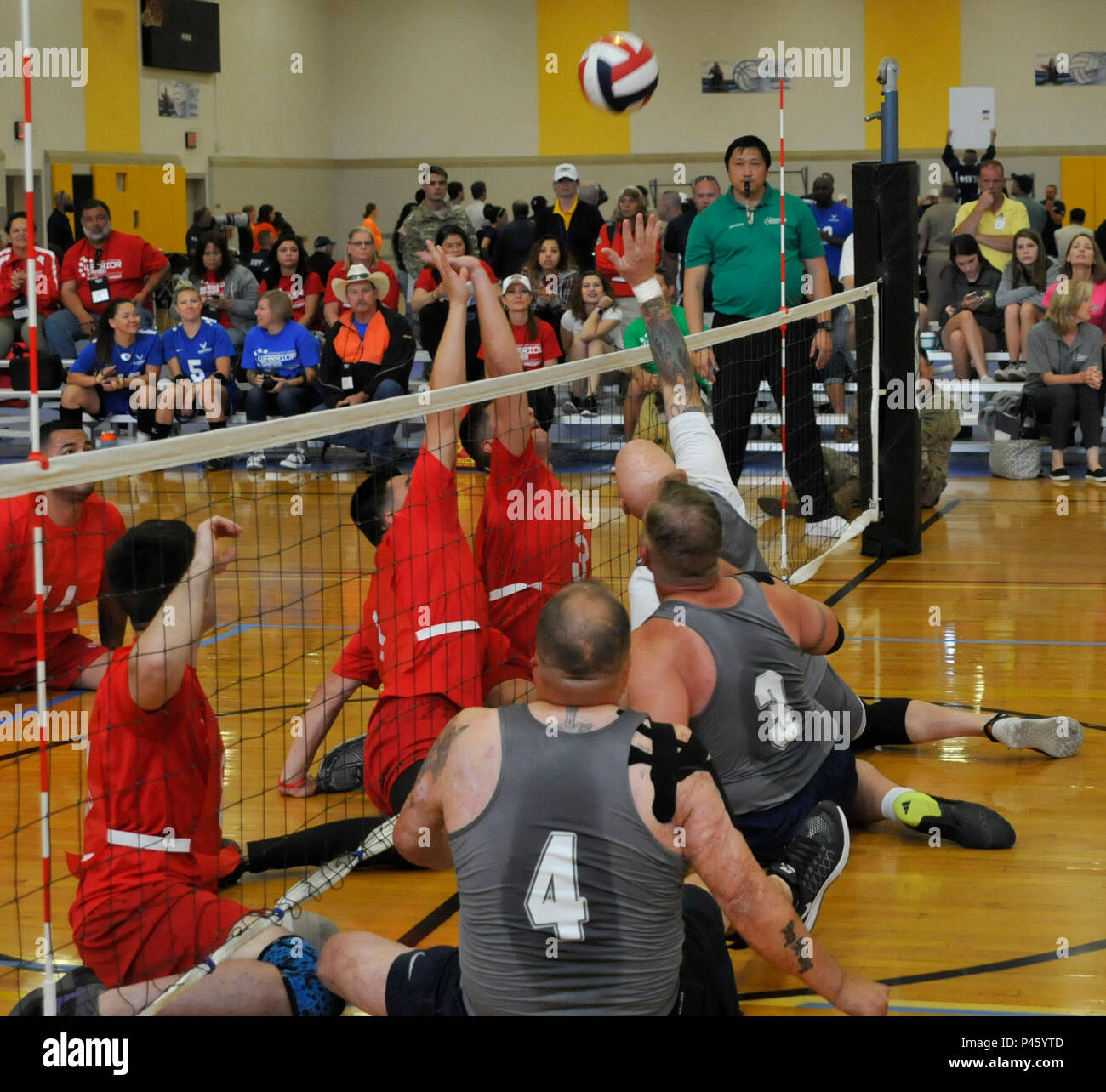 Wounded Warrior athletes from Special Operations Command, wearing gray ...