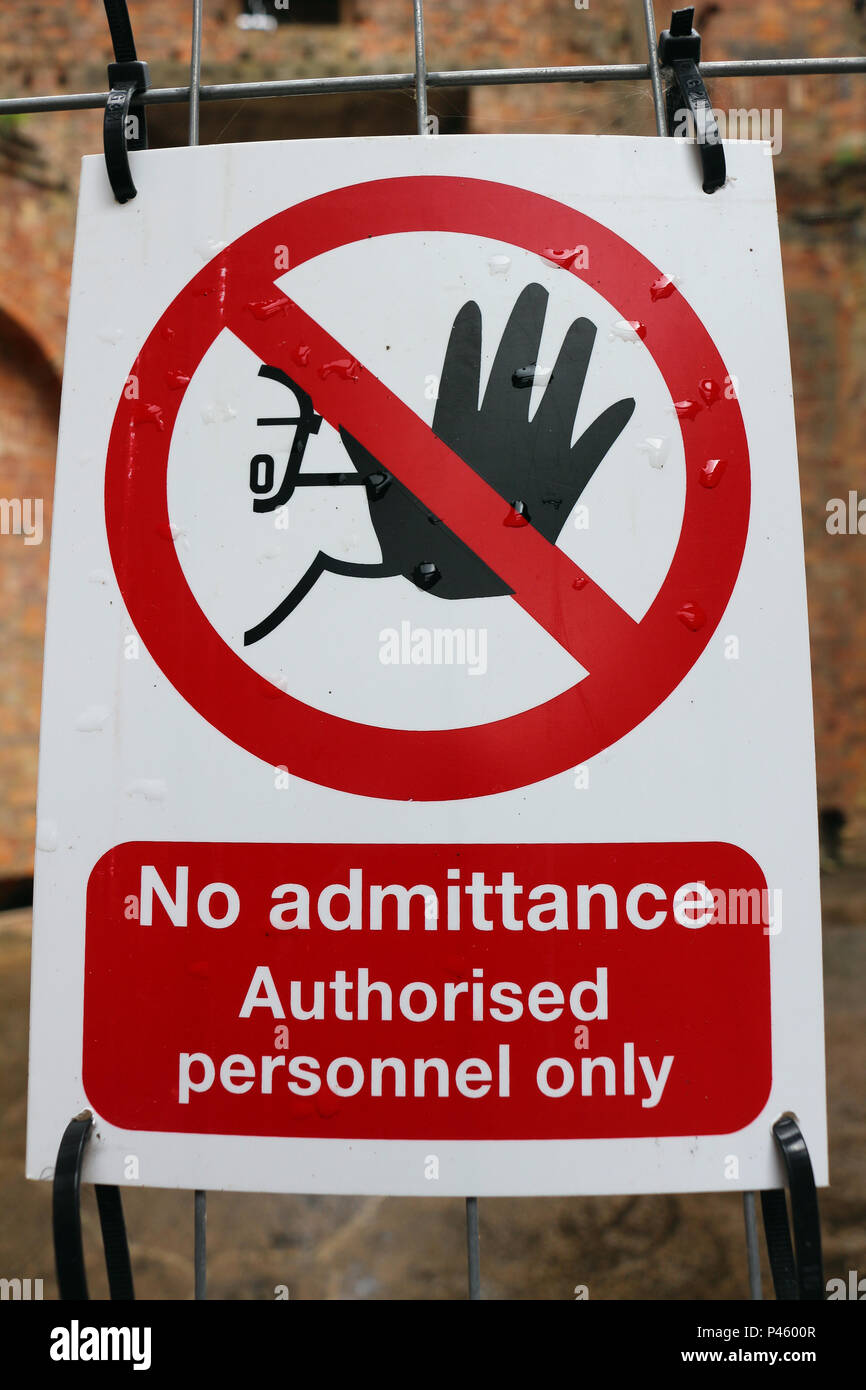 No admittance warning sign Stock Photo - Alamy
