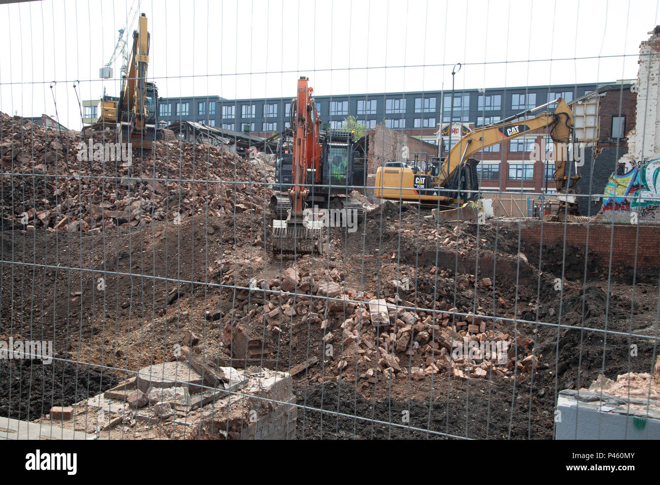 Redevelopment taking place in Digbeth in Birmingham, United Kingdom ...