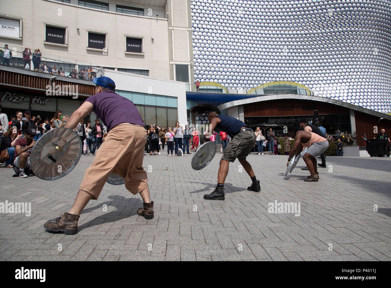 Cast of the hit musical STOMP perform in St Martins Square in ...