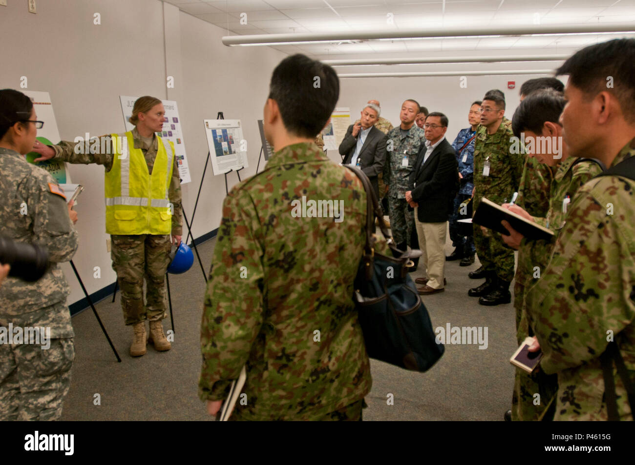Maj. Sarah Stevenson, commander of the 690th Rapid Port Opening Element ...
