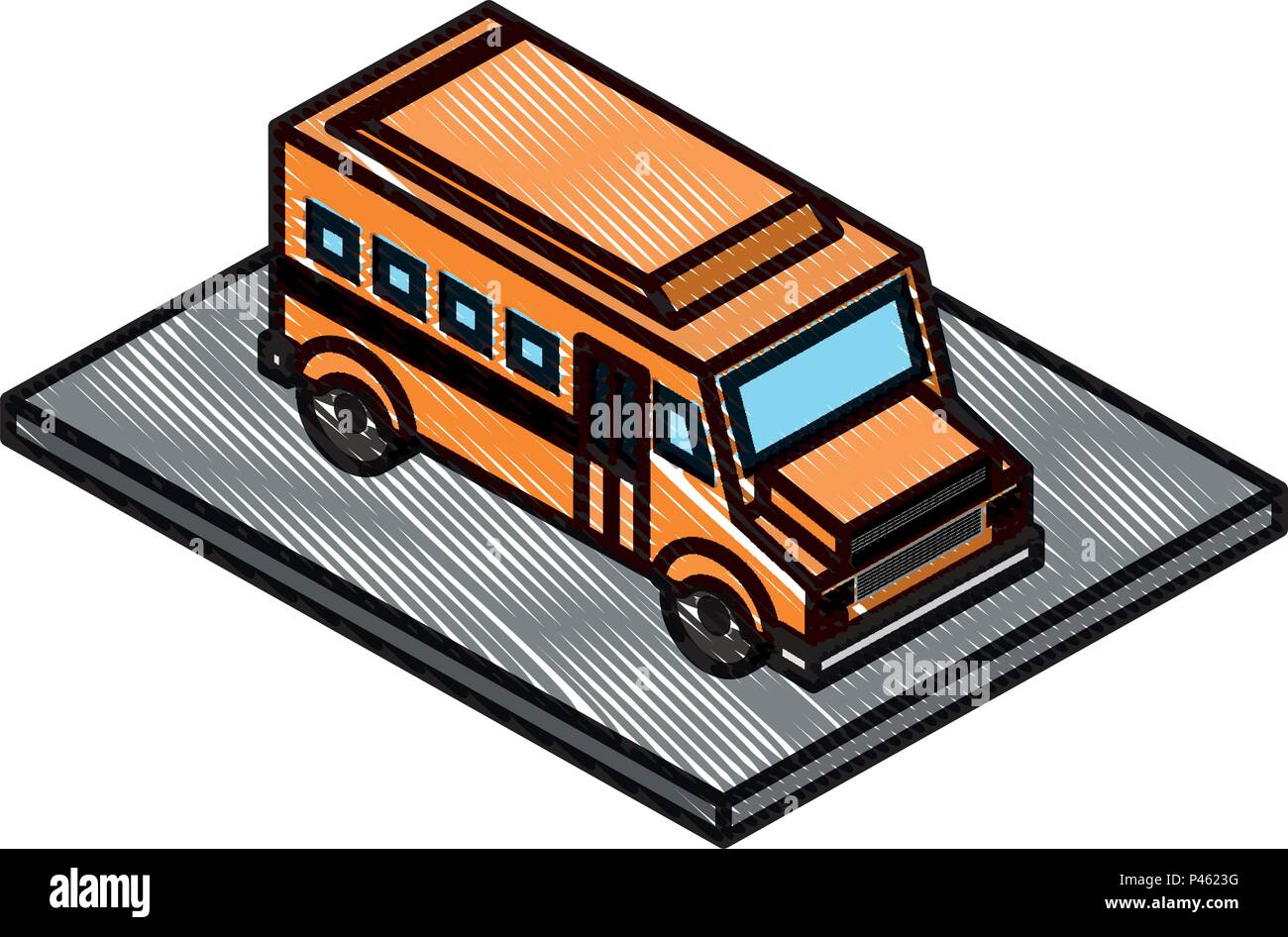 school bus transport isometric icon Stock Vector Image & Art - Alamy
