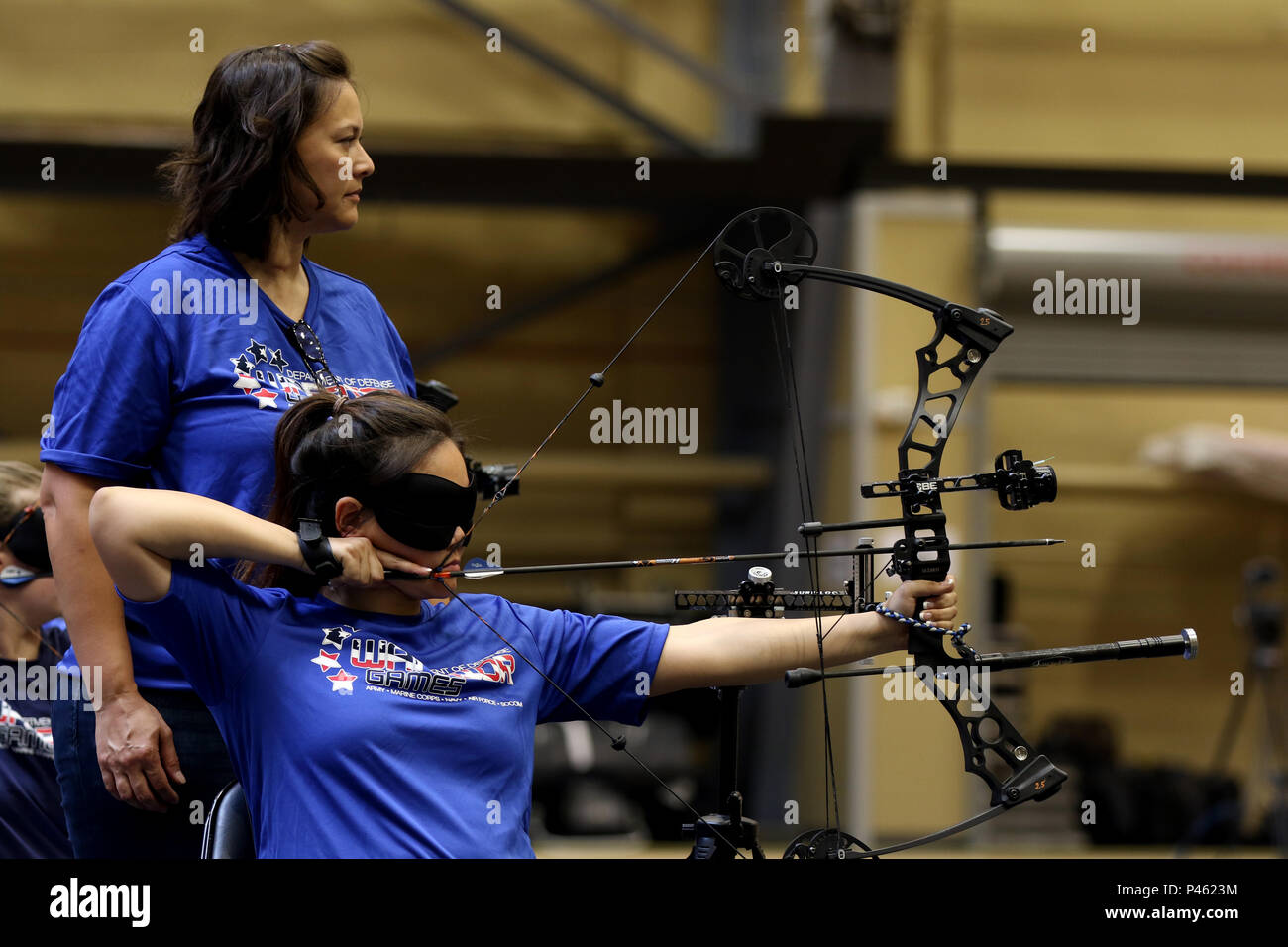 U.S. Air Force Veteran Sarah M. Frankosky sets her aim with the ...