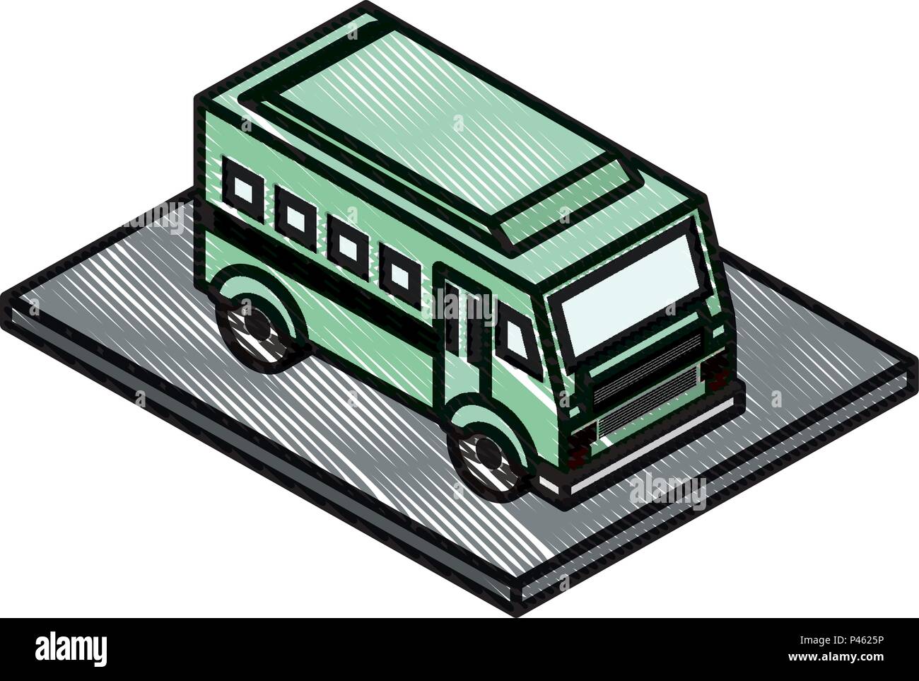 Bus terminal isometric design hi-res stock photography and images - Alamy