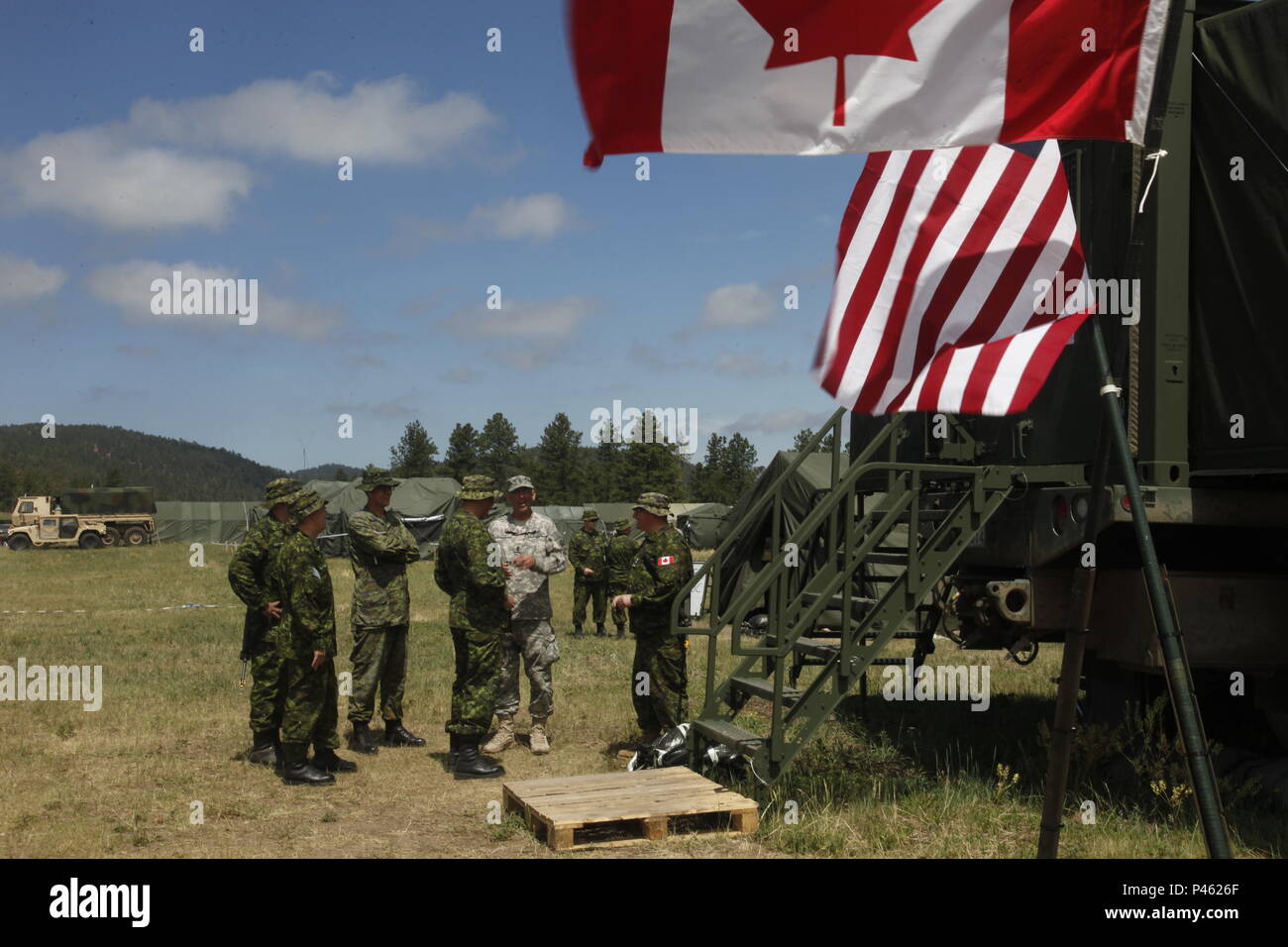 Canadian Army Col. John Conrad, commander of the 41st Canadian Brigade ...