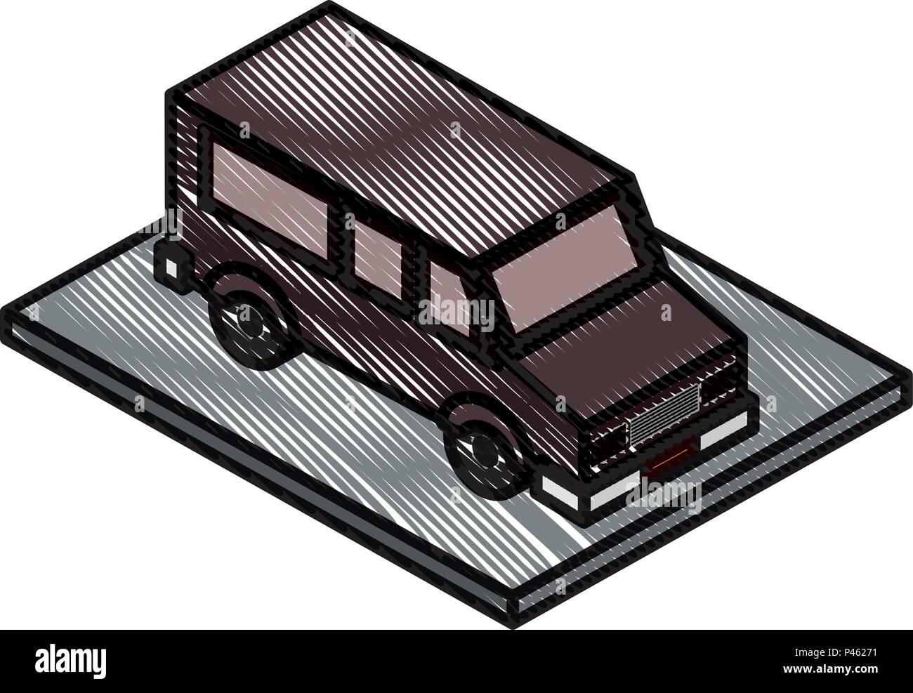 van vehicle isometric icon Stock Vector Image & Art - Alamy