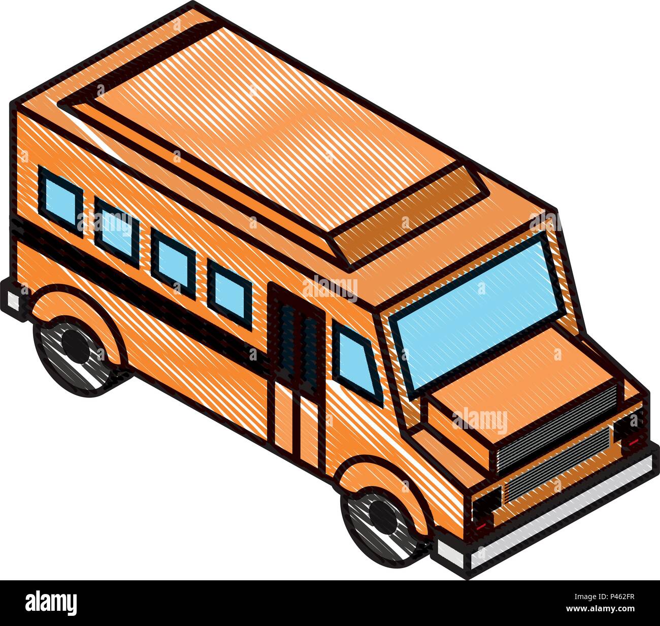 School Bus Transport Isometric Icon Stock Vector Image Art Alamy