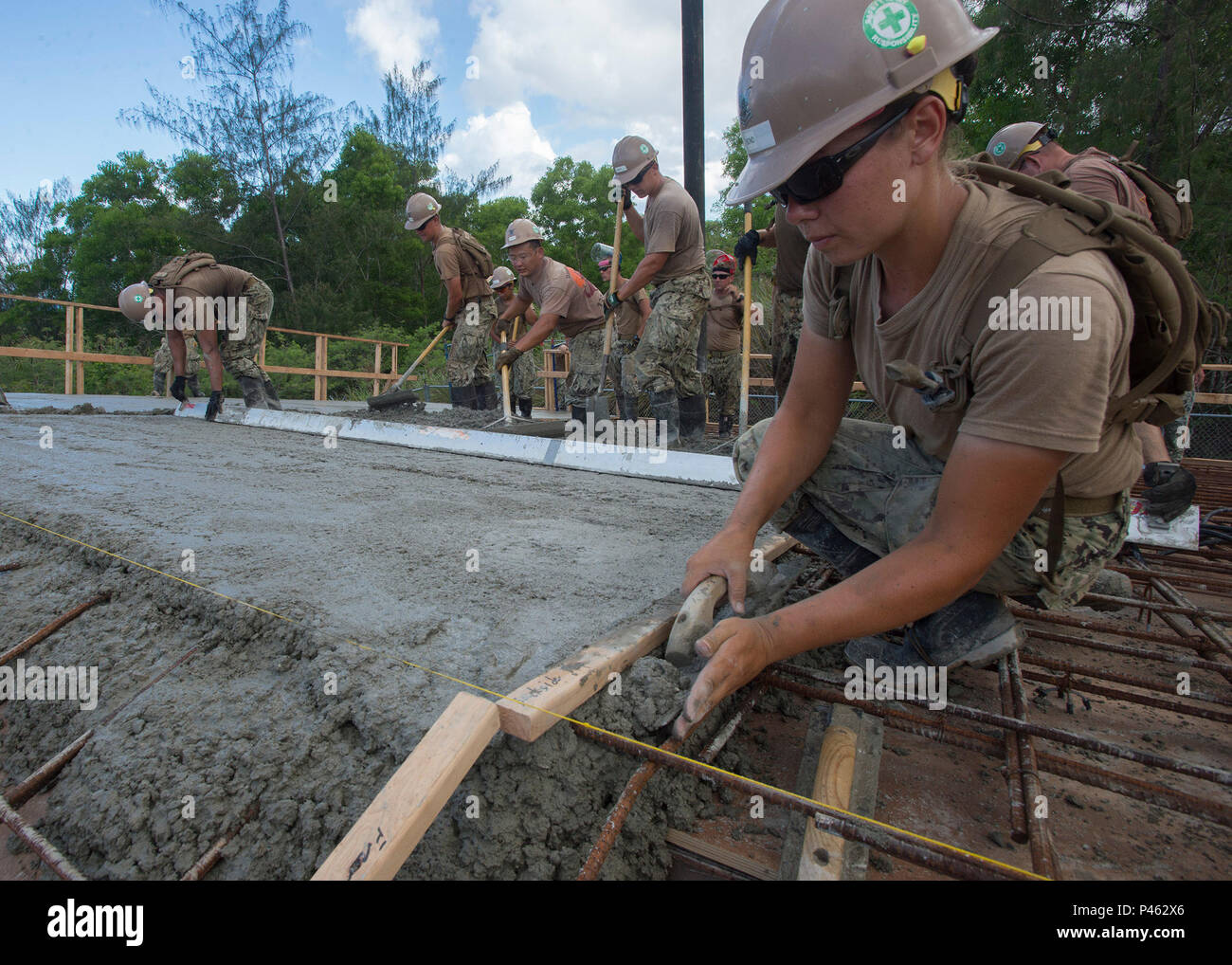 Seabees assigned to Naval Mobile Construction Battalion (NMCB) 133 ...