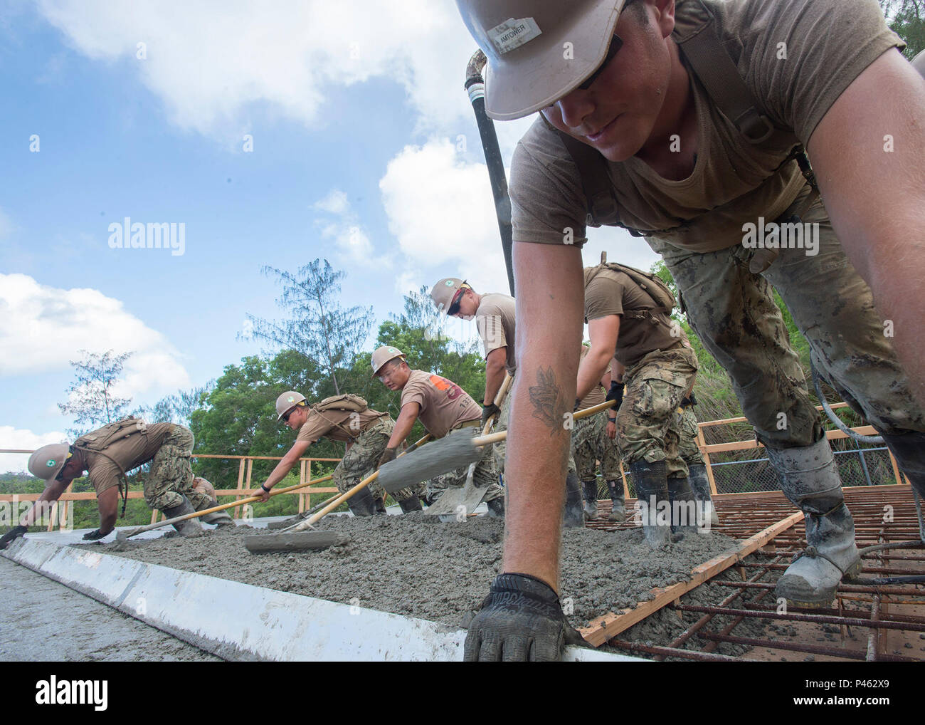 Seabees assigned to Naval Mobile Construction Battalion (NMCB) 133 ...