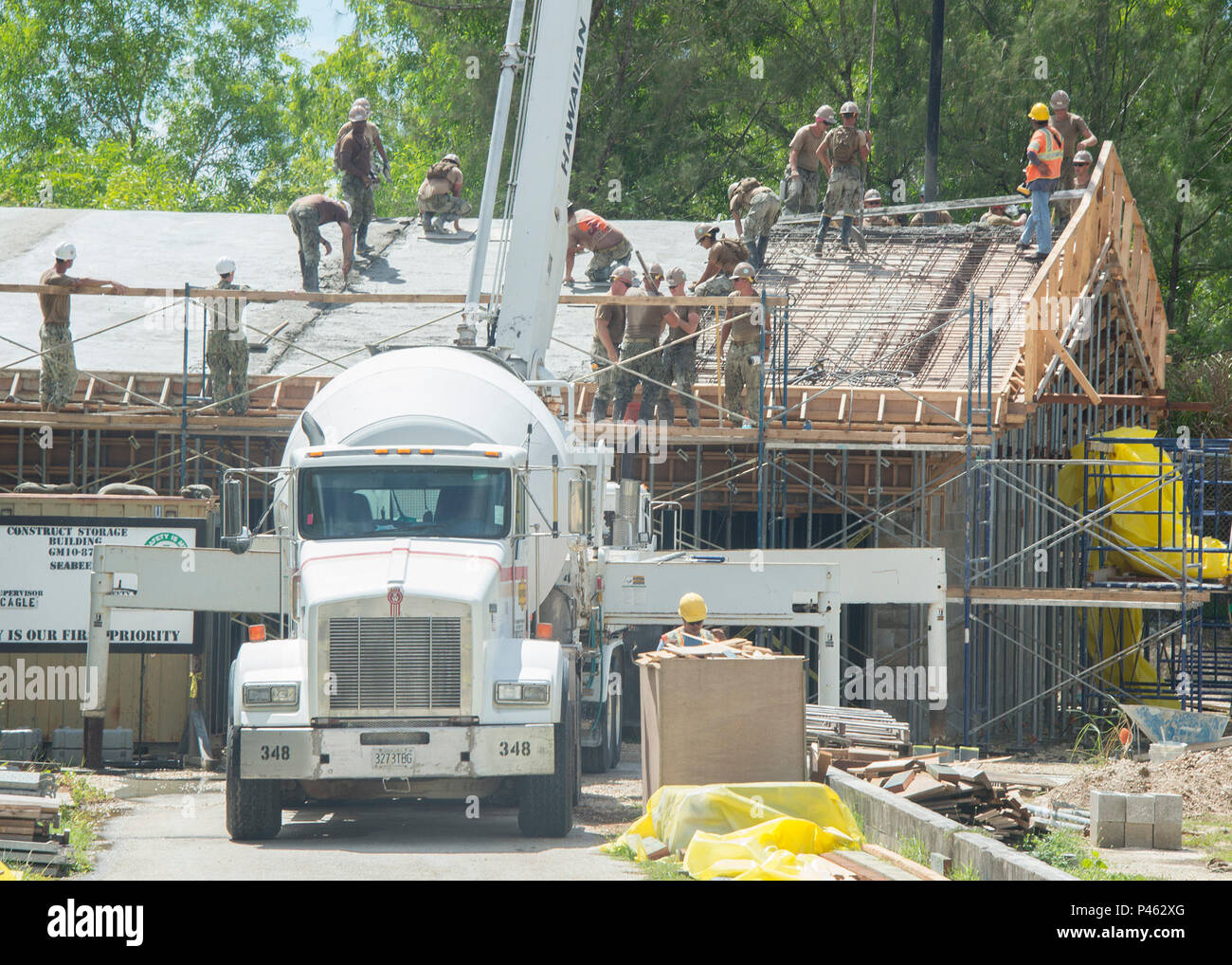 Seabees assigned to Naval Mobile Construction Battalion (NMCB) 133 ...