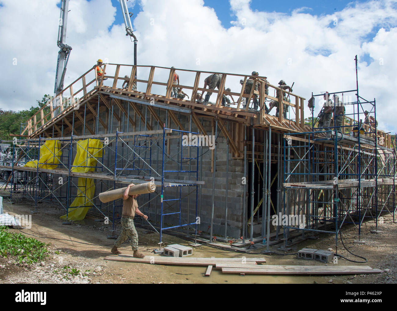 Seabees assigned to Naval Mobile Construction Battalion (NMCB) 133 ...