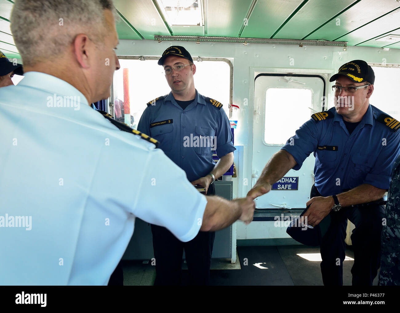 SAN DIEGO (June 28, 2016) (From left) Cmdr. Kevin Boykin, executive ...