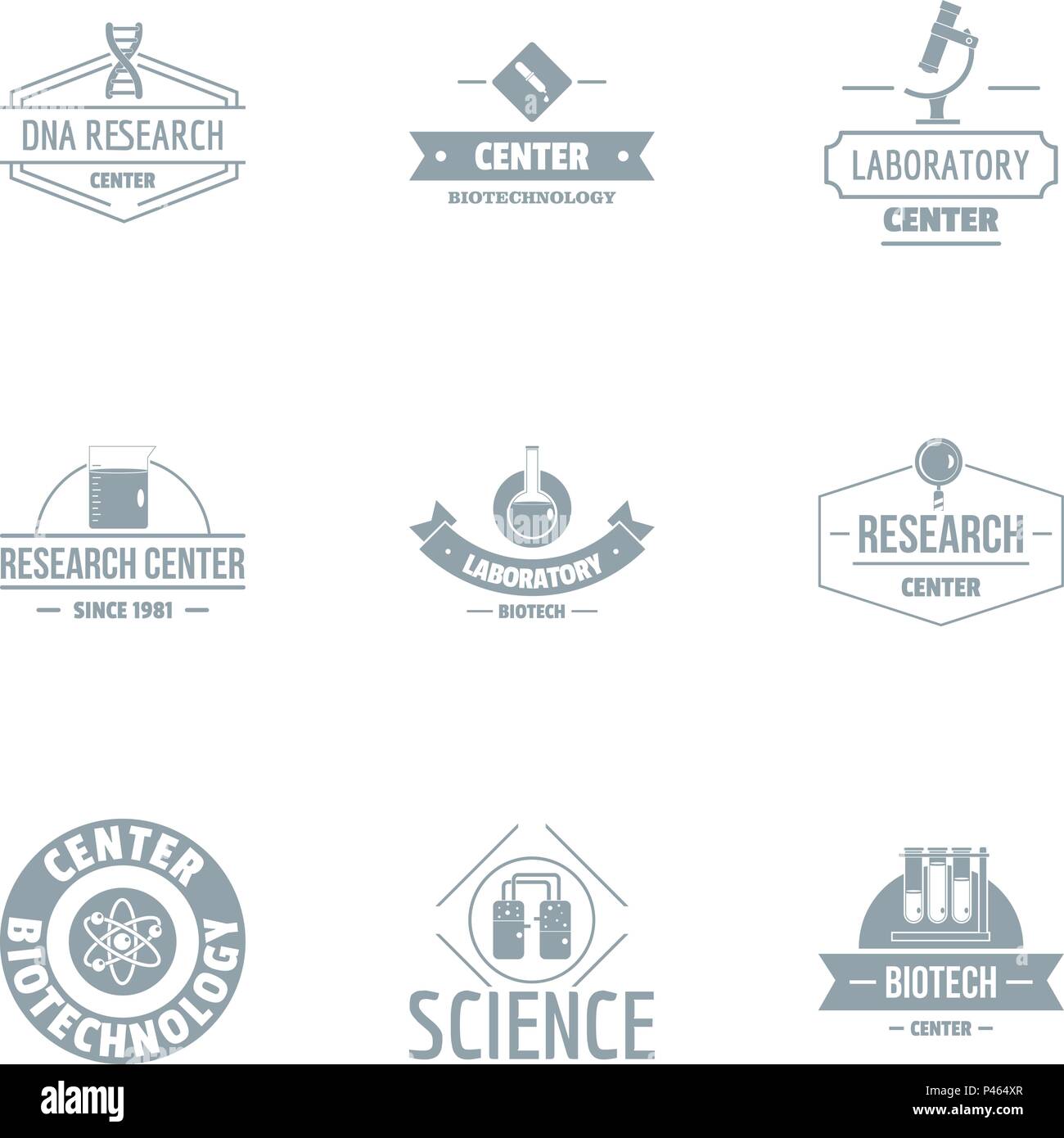Science centre logo set, simple style Stock Vector Image & Art - Alamy