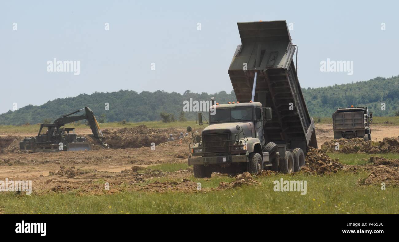 U.S. Army engineers with the 858th Horizontal Engineer Company, 223rd ...