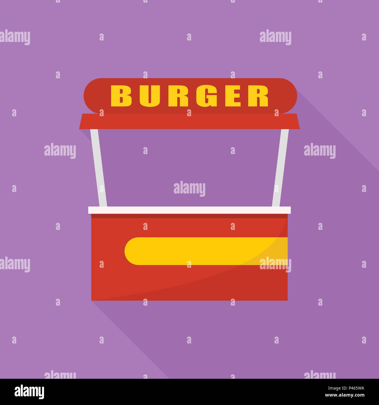 Burger street desk shop icon, flat style Stock Vector Image & Art - Alamy