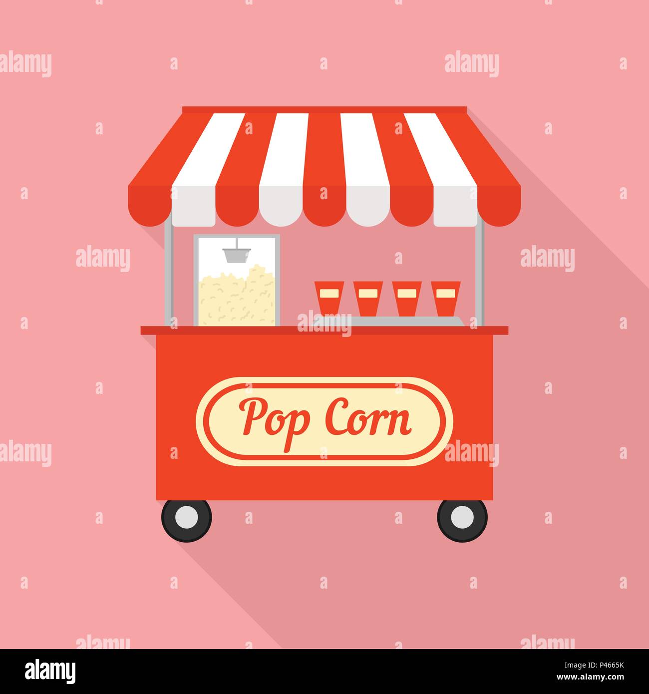 Street food cart popcorn Stock Vector Images - Alamy