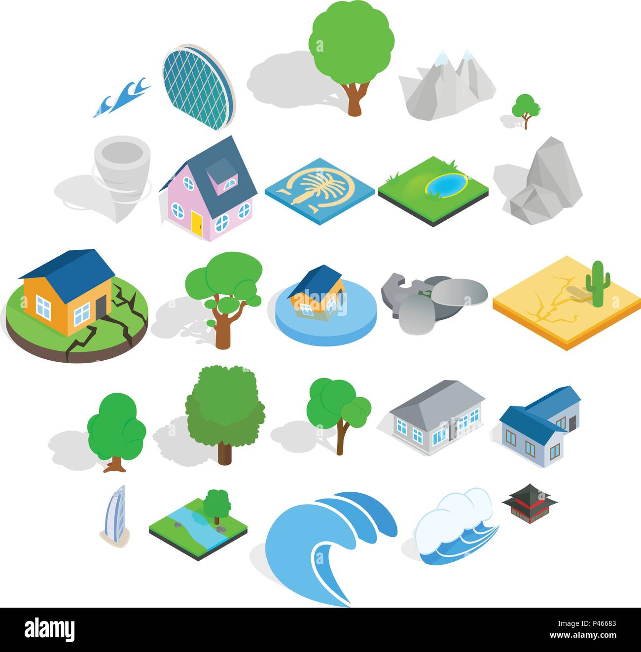 Block icons set, cartoon style Stock Vector Image & Art - Alamy