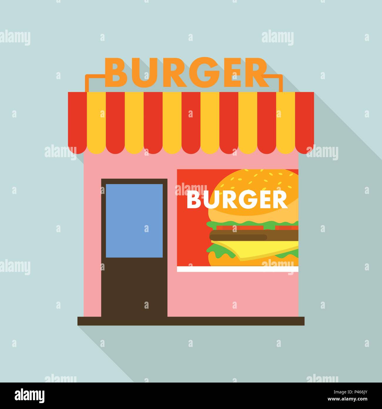American diner exterior illustration Stock Vector Images - Alamy