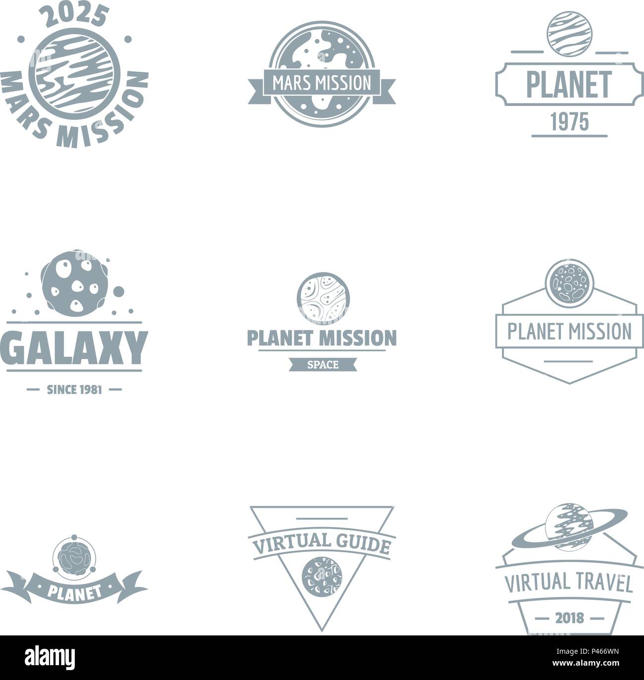 Galactic logo set, simple style Stock Vector Image & Art - Alamy