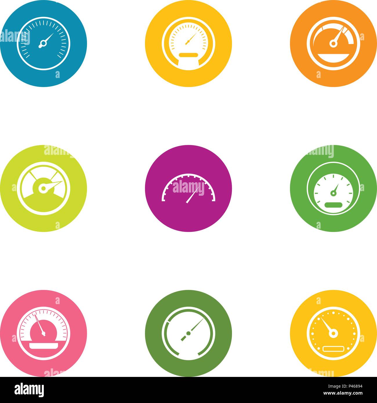 Fast speed icons set, flat style Stock Vector Image & Art - Alamy