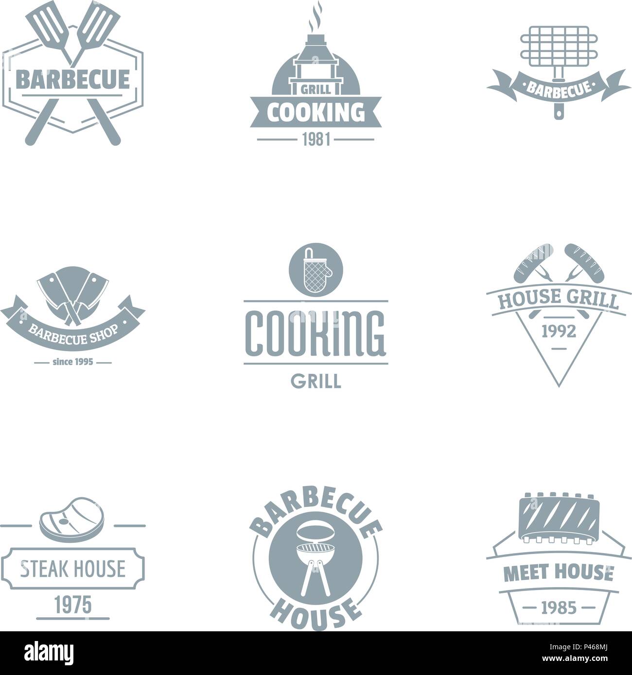Gastronomy logo set, simple style Stock Vector Image & Art - Alamy