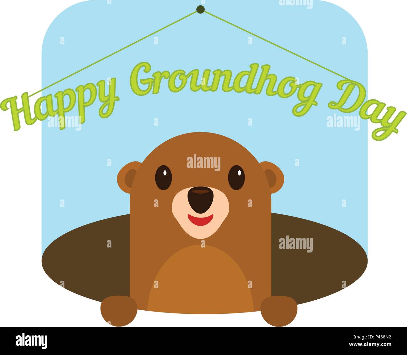 Happy groundhog day icon, flat style Stock Vector Image & Art - Alamy