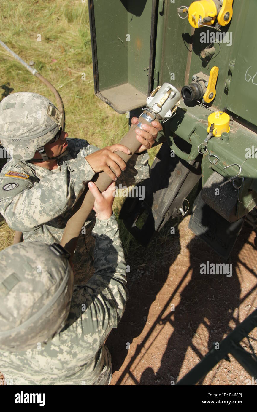 U.S. Army Sgt. Travis Sundeen of the 132nd Quartermaster Company, North ...