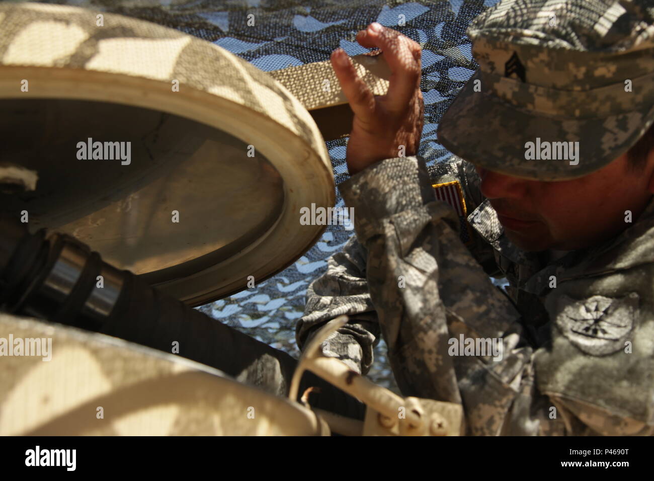 U.S. Army Sgt. Jeremy Allard, a member of the 132nd Quartermaster ...