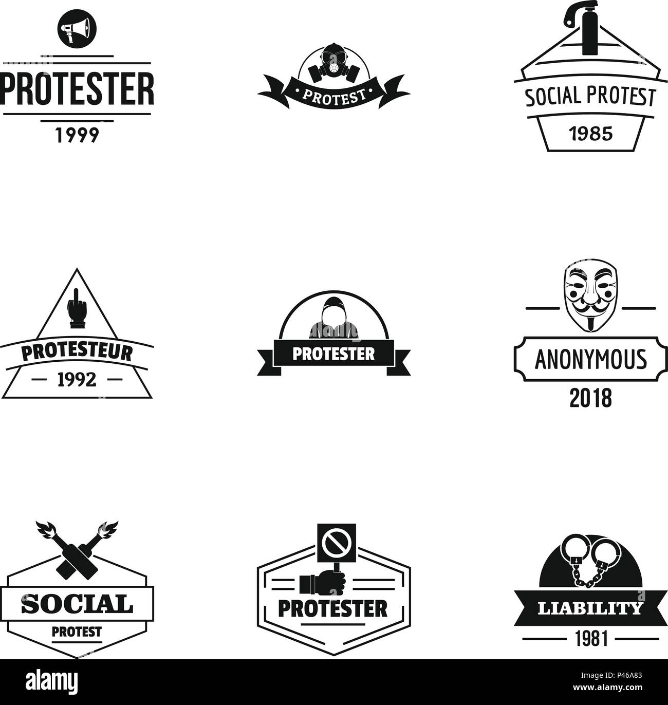 Outcry logo set, simple style Stock Vector Image & Art - Alamy