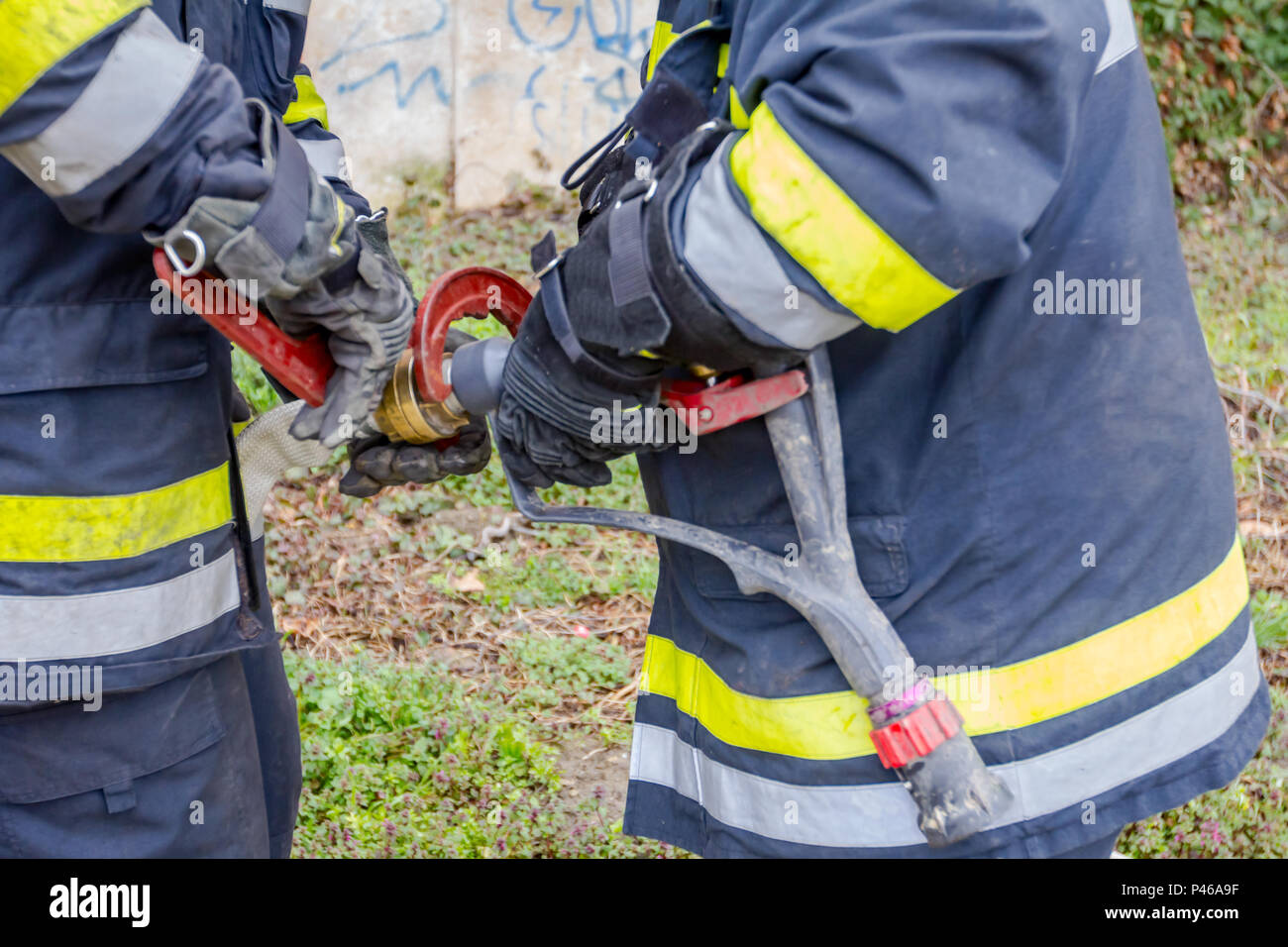 Firefighter hose clamp hi-res stock photography and images - Alamy
