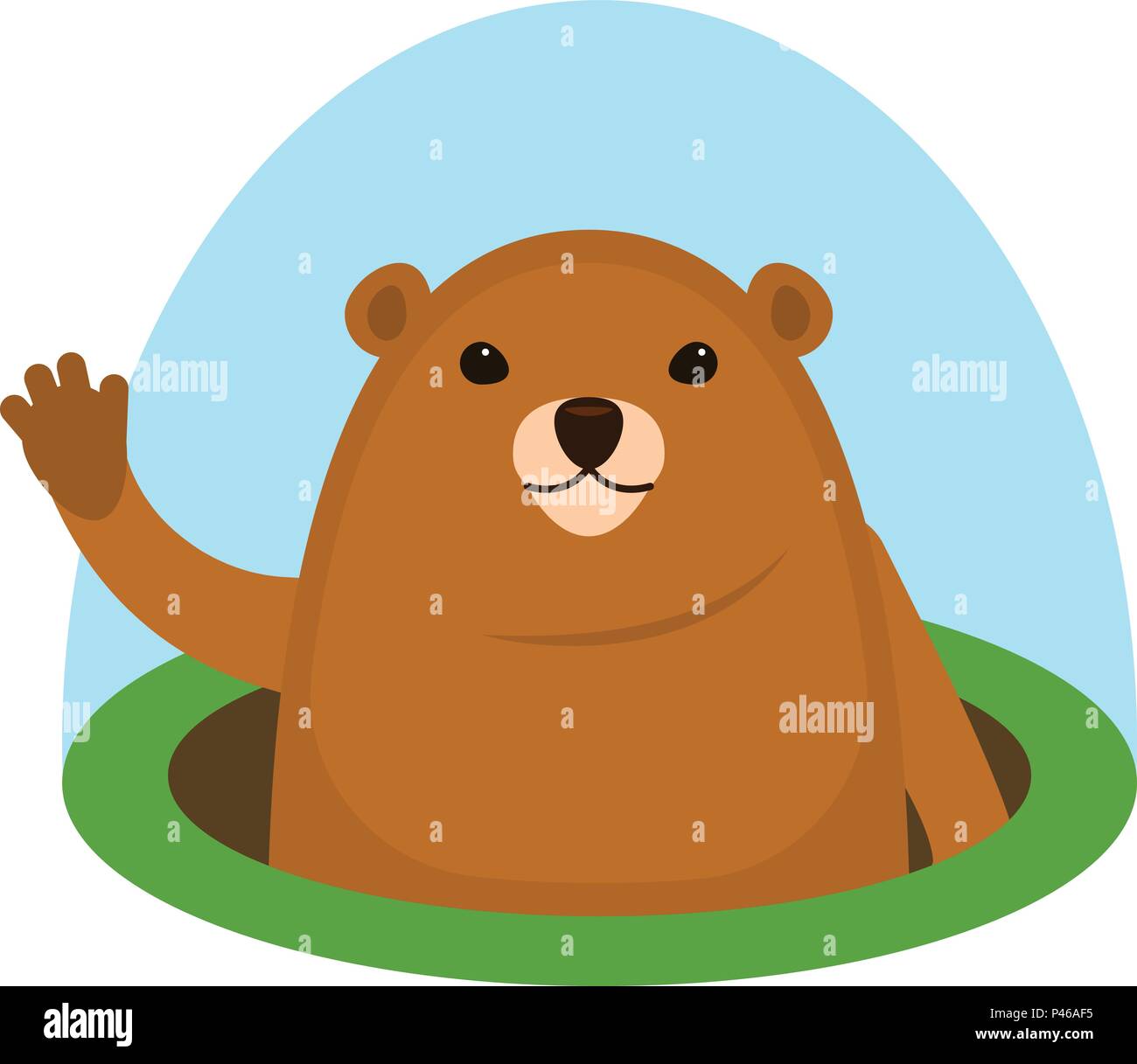 Cute groundhog icon, flat style Stock Vector Image & Art - Alamy