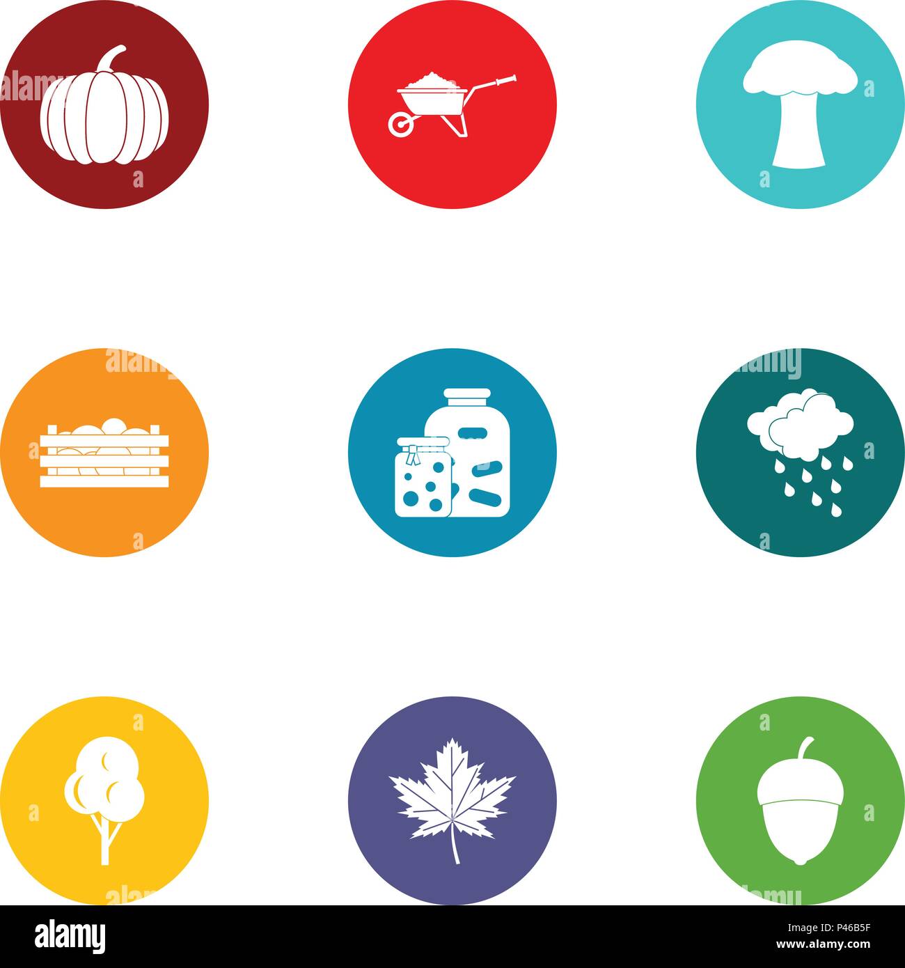 Daily bread icons set, flat style Stock Vector Image & Art - Alamy