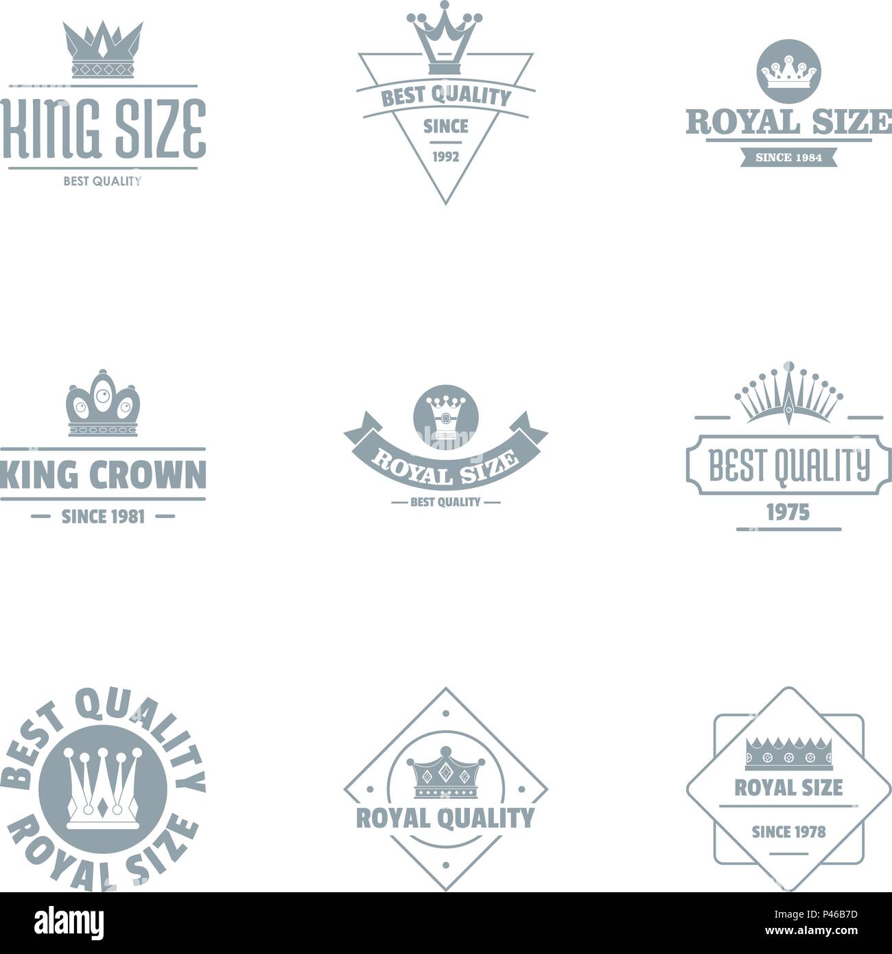 King size logo set, simple style Stock Vector Image & Art - Alamy