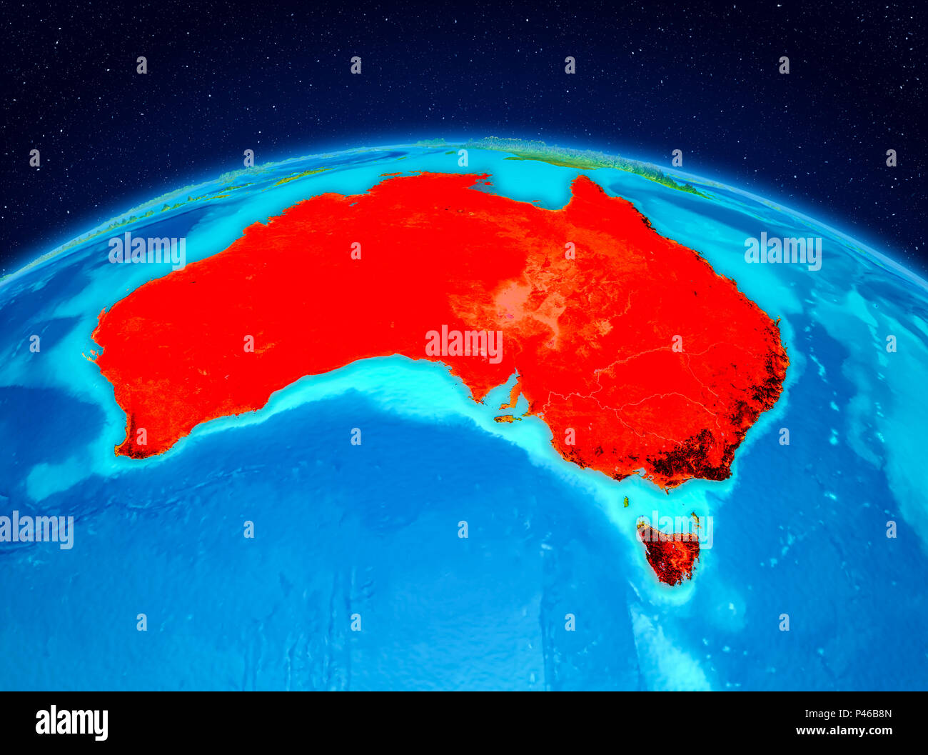 Australia satellite map hi-res stock photography and images - Alamy