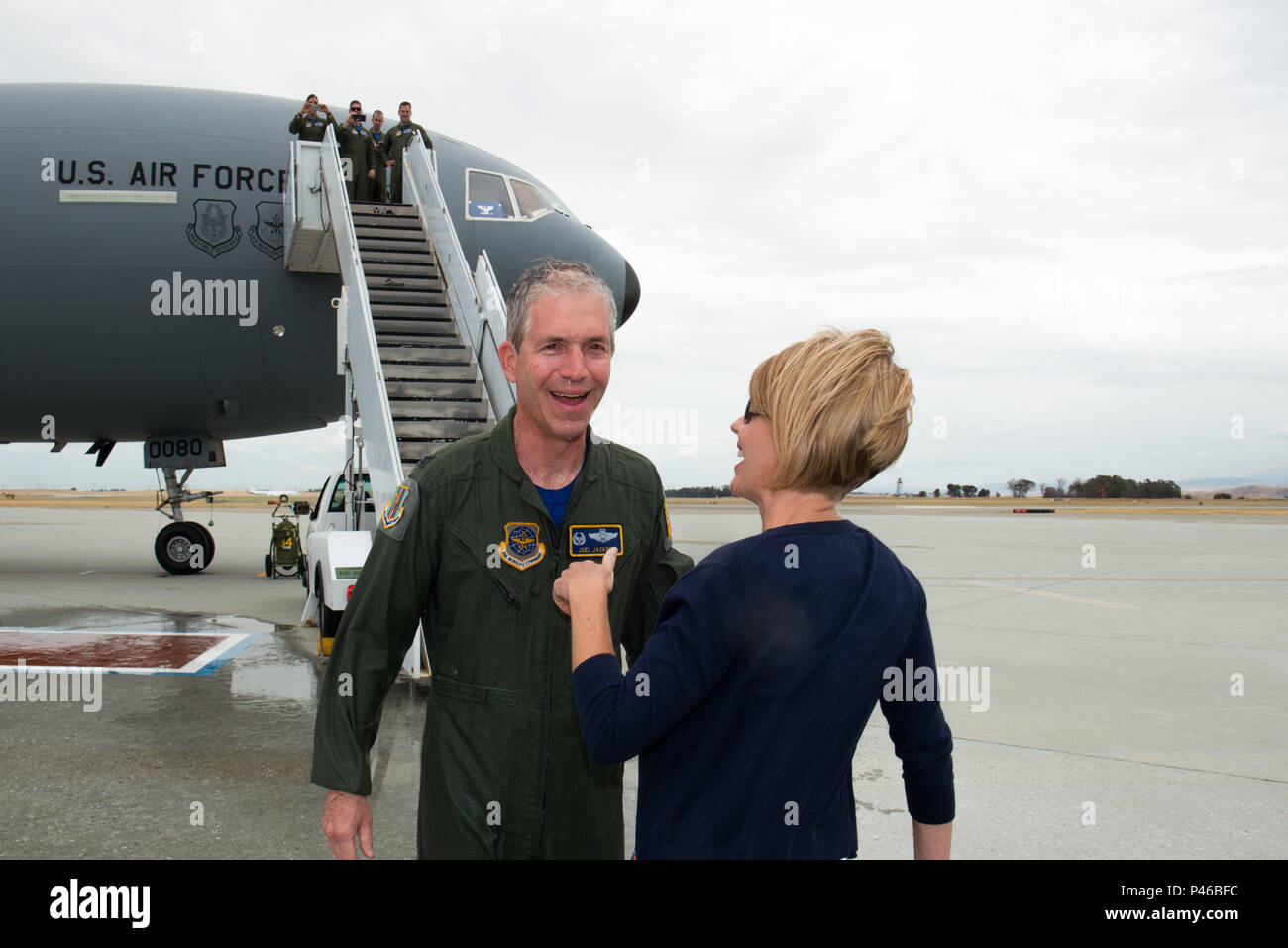 U.S. Air Force Col. Joel Jackson, Commander, 60th Air mobility Wing ...