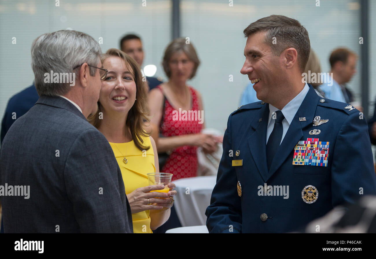 U. S. Air Force Colonel John M. Klein Jr., (left) and Mrs. Anji Klein ...