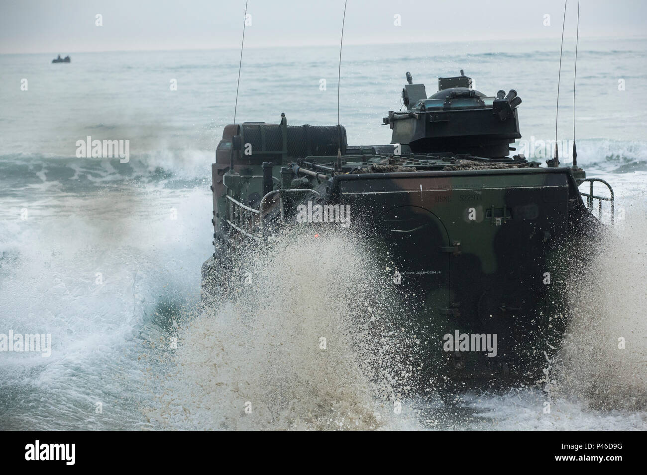 An amphibious assault vehicle with Headquarters and Service Company, 3D ...