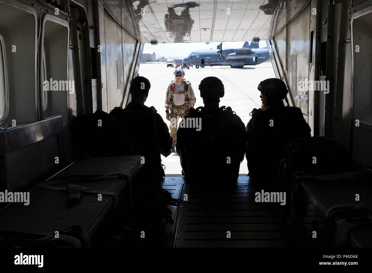 U.S. Airmen Prepare to board a C-23 Sherpa during the Military Freefall ...